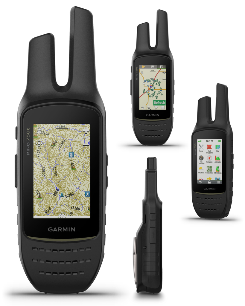 Garmin Rino 750t Two-Way Radio with Topo Mapping with Wearable4U Power ...