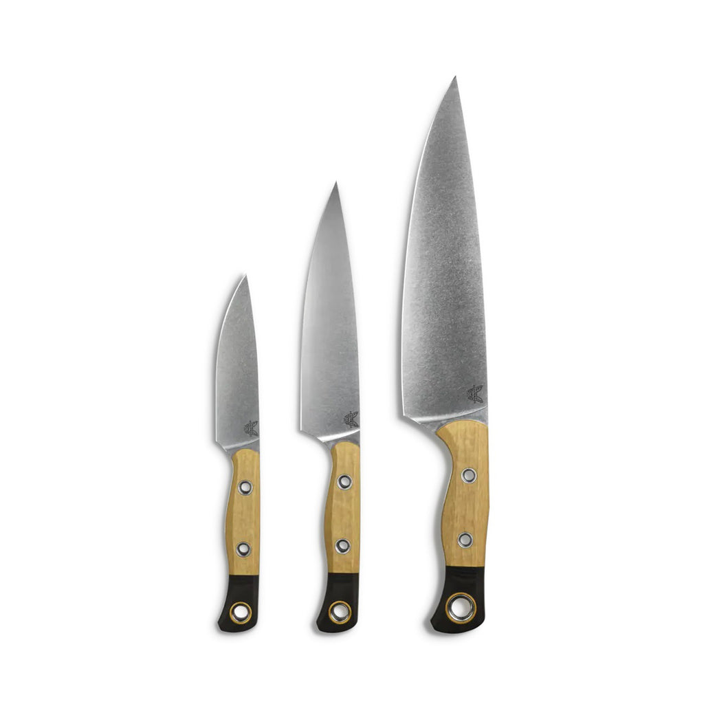 Benchmade Cutlery 3-Piece Set Kitchen Knives 4000-02 Maple Valley CPM ...