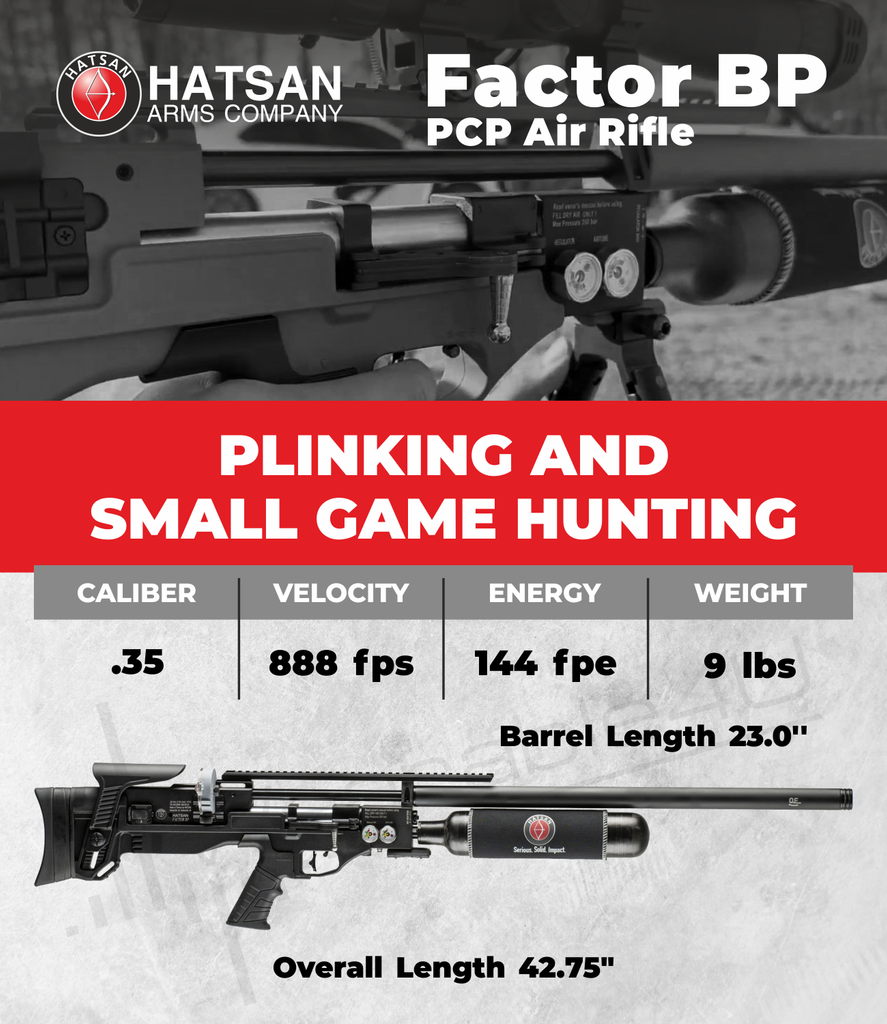 Hatsan Factor BP BullPup PCP QE Side-Lever Action Air Rifle with Inclu ...