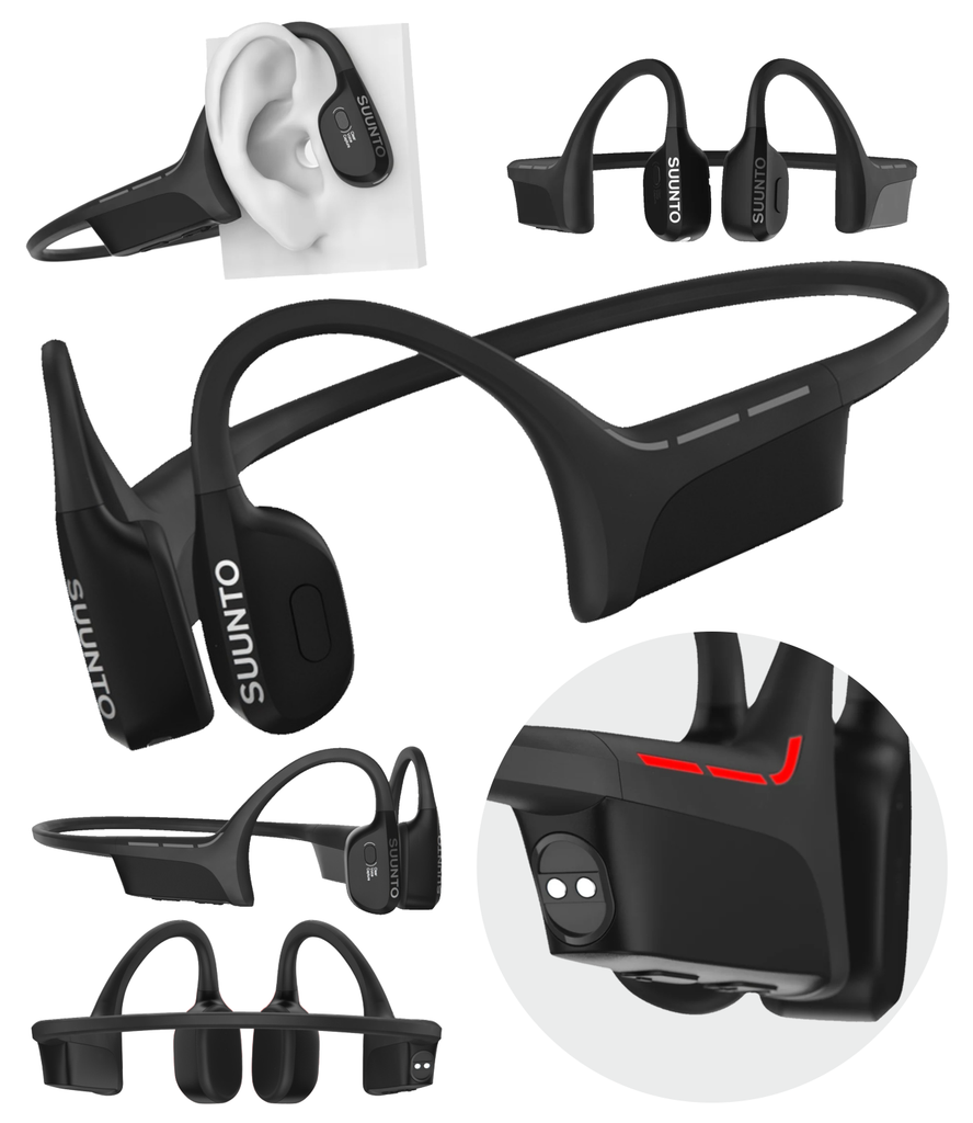SUUNTO Wing Open-Ear Bone Conduction Headphone, Bluetooth Wireless Spo ...