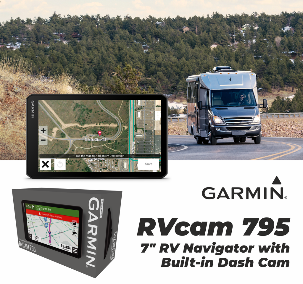 Garmin RV Cam 795, Large, Easy-to-Read 7” GPS RV Navigator, Built-in D ...