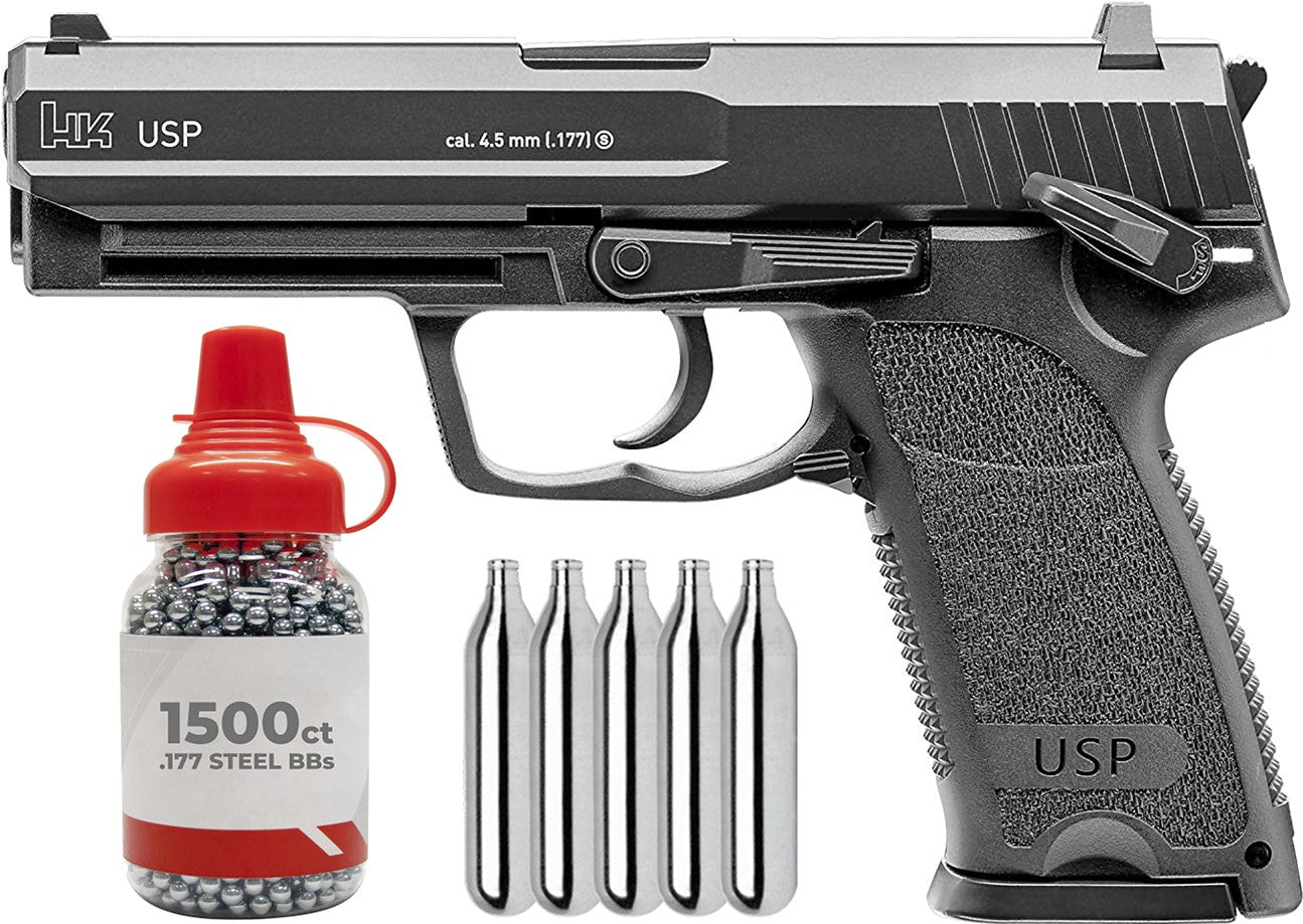 Umarex HK USP Blowback .177 Cal Air Pistol with Wearable4U Bundle – Sports and Gadgets