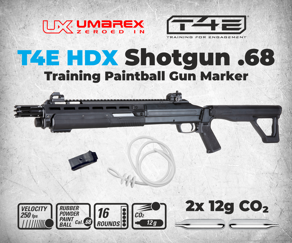 Umarex T4E HDX Pump Action .68 Caliber Paintball Marker Rifle (2292141 ...