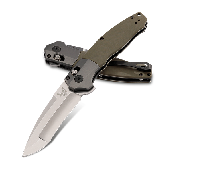 Benchmade 496 Vector AXIS Assist 3.6" OD Green Satin Knife – Sports and ...
