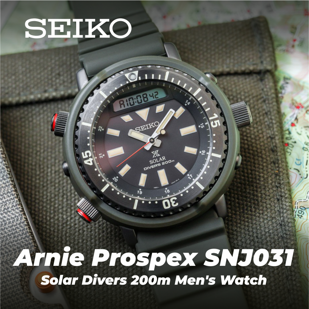 Seiko Arnie Prospex SNJ031 Solar Divers 200m Men's Watch – Sports and ...
